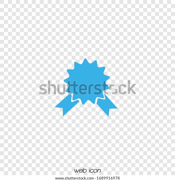 Blue Medal Icon Vector Graphics Stock Vector (Royalty Free) 1689916978 ...