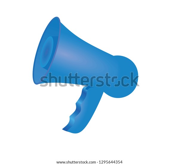 Blue Megaphone Vector Illustration Stock Vector (Royalty Free ...