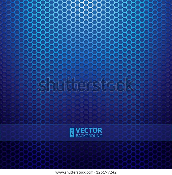 Blue Metallic Grid Background Rgb Eps Stock Vector (Royalty Free) 125199242