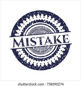 Blue Mistake Rubber Stamp Stock Vector (Royalty Free) 738390274 ...