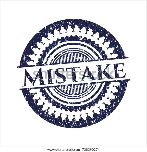Blue Mistake Rubber Stamp Stock Vector (Royalty Free) 738390274 ...