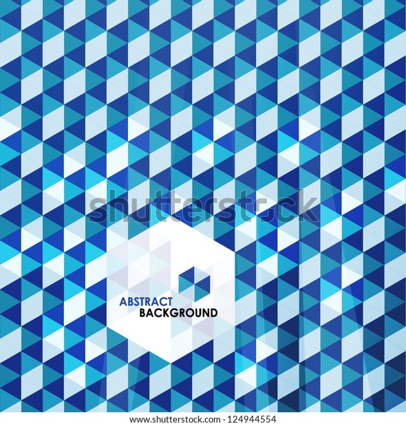 Blue Modern Geometric Design Template Vector Stock Vector (Royalty Free ...