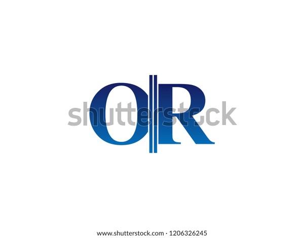 Blue Monogram Logo Letter Sliced Stock Vector (Royalty Free) 1206326245 ...