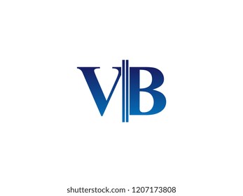 Blue Monogram Logo Letter Vd Sliced Stock Vector (Royalty Free) 1207174006