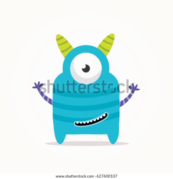 Blue Monster Illustration Vector Stock Vector (Royalty Free) 627600107 ...