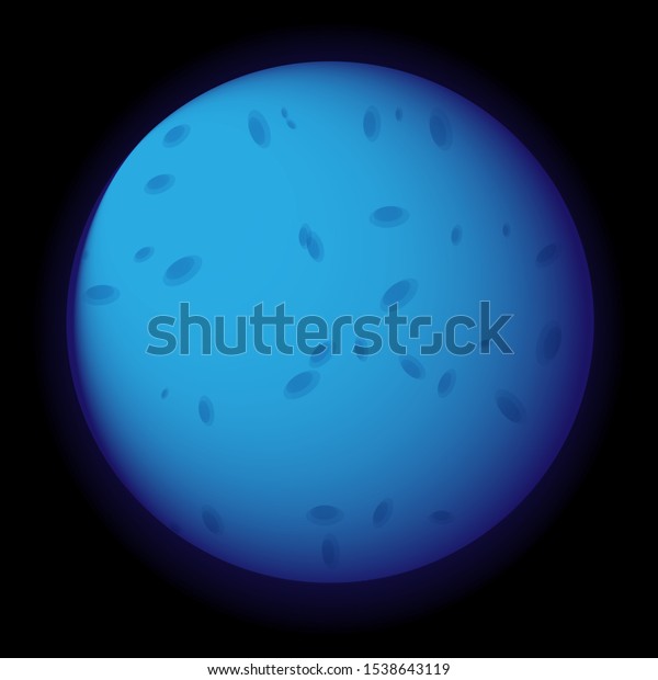 Blue Moon Planet On Black Background Stock Vector (Royalty Free ...