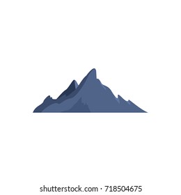 Blue Mountain Icon Flat Illustration Mountain Stock Vector (Royalty ...