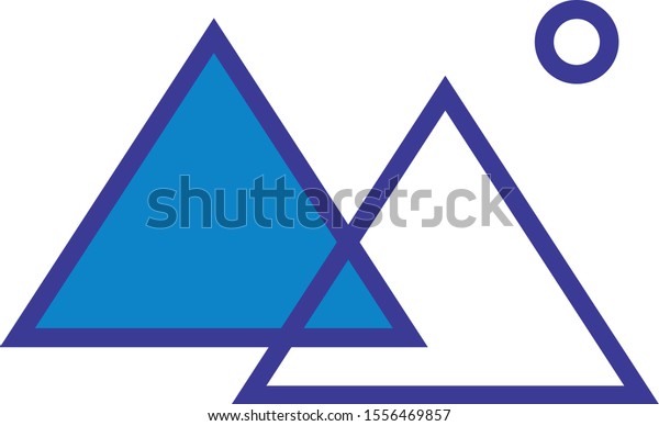 Blue Mountain Sun Graphic Vector Stock Vector (Royalty Free) 1556469857 ...