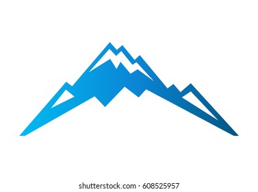 Blue Mountain Vector Icon Isolated On Stock Vector (Royalty Free ...