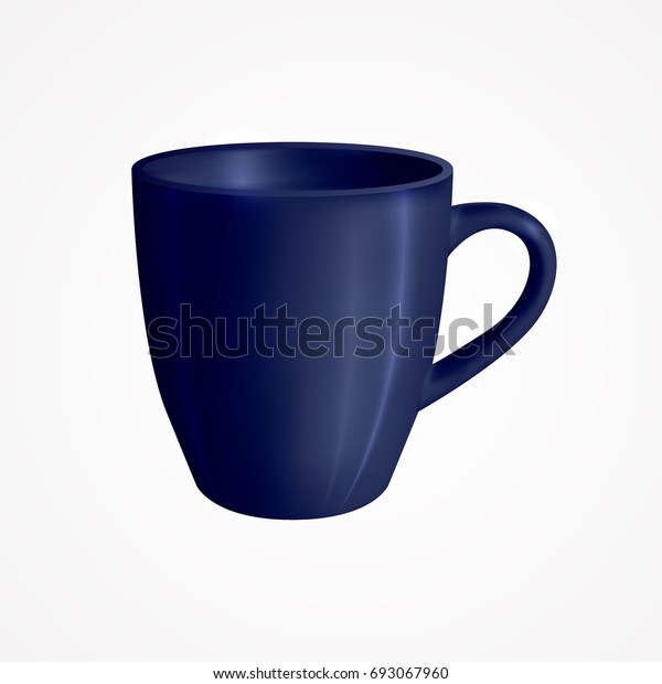 Blue Mug Vector Illustration Realistic Design Stock Vector (Royalty ...