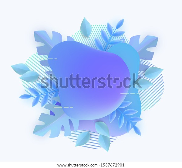 Blue Neon Paint Spots Blobs Exotic Stock Vector (Royalty Free ...