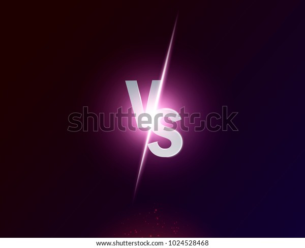 Blue Neon Versus Logo Vs Letters Stock Vector (Royalty Free) 1024528468 ...