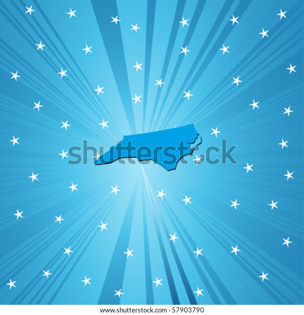 Blue North Carolina Map Abstract Background Stock Vector (Royalty Free ...