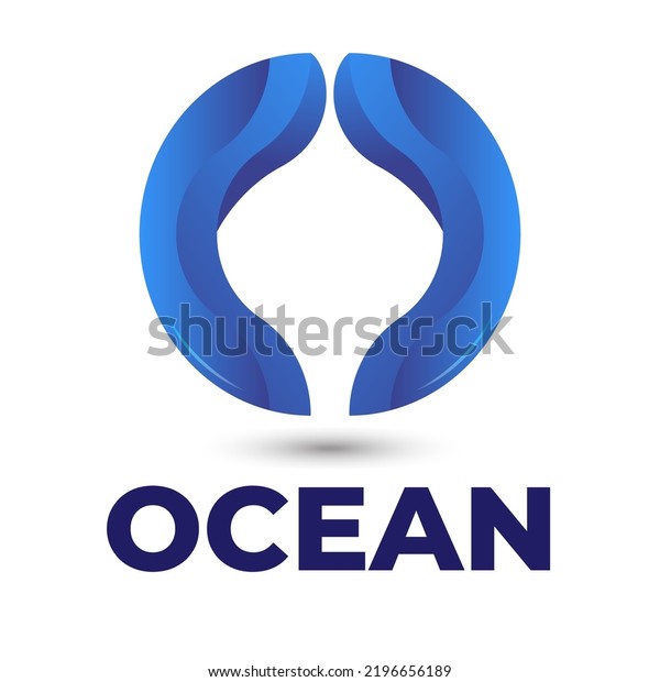 Blue Ocean Logo Round Shape Stock Vector (Royalty Free) 2196656189 ...