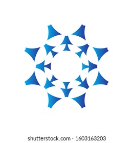 Blue Octagon Logo Vector Art Design: vector de stock (libre de regalías ...