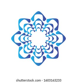 Blue Octagon Logo Vector Art Design: vector de stock (libre de regalías ...