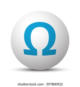 Blue Omega Icon On Sphere On Stock Vector (Royalty Free) 397800922 ...
