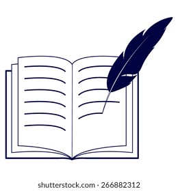 Blue Open Book Stock Vector (Royalty Free) 266882312 | Shutterstock