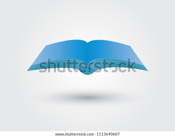 Blue Open Book Logo Education Vector Stock Vector (Royalty Free ...