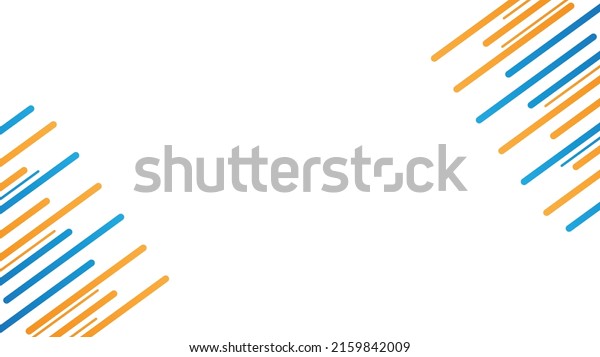 Blue Orange Lines On White Vector Stock Vector (Royalty Free ...