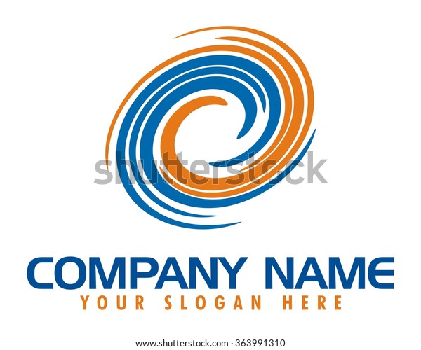Blue Orange Whirl Logo 库存矢量图（免版税）363991310 | Shutterstock