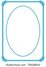 Vector Blue Oval Border Frame May Stock Vector (Royalty Free ...