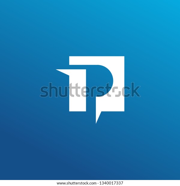 Blue P Letter Logo Design Idea Stock Vector (Royalty Free) 1340017337 ...