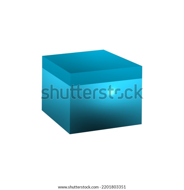 Blue Paper Box Mockup Templategood Packaging Stock Vector (Royalty Free ...