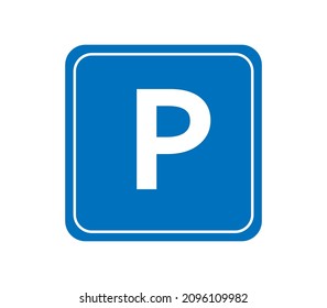 Blue Parking Sign Isolated Vector Illustration Stock Vector (Royalty ...