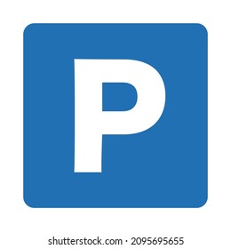 Blue Parking Sign Shape Square Vector Stock Vector (Royalty Free ...