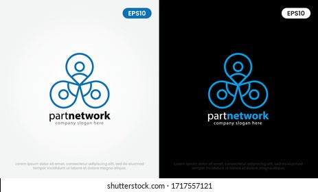 Blue Partner Network Logo Design Template Stock Vector (Royalty Free ...