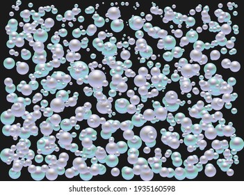 Blue Pearls Background 3d Vector Illustration Stock Vector (Royalty ...