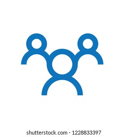 Blue People Icon Vector Illustration Stock Vector (Royalty Free ...