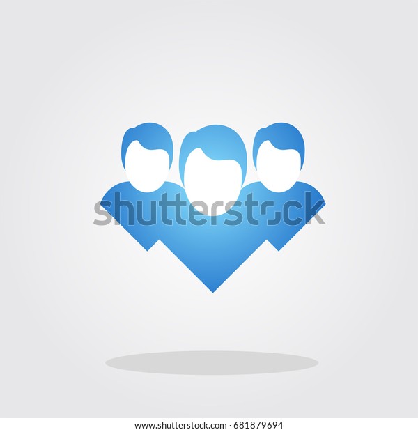 Blue People Symbol Stock Vector (Royalty Free) 681879694 | Shutterstock