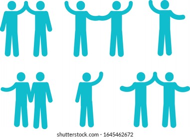 Blue Person Vector White Background Stock Vector (Royalty Free ...