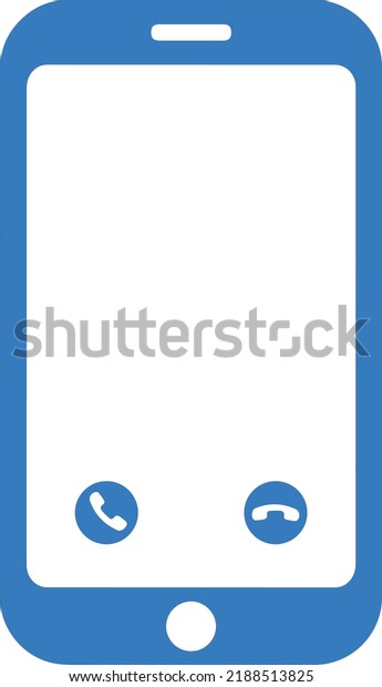 Blue Phone Icon Smartphone Icon Vector Stock Vector (Royalty Free ...