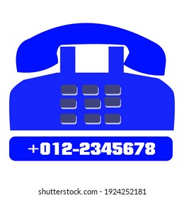 Blue Phone Logo On Transparent Background Stock Vector (Royalty Free ...