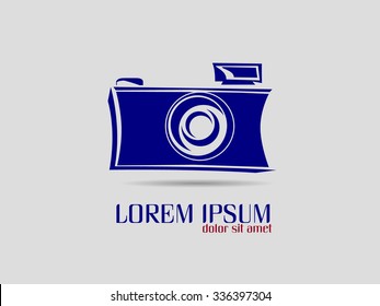 Blue Photo Camera Logo Concept Vector Stock Vector (Royalty Free ...