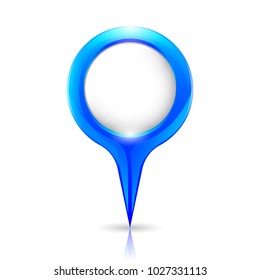 Blue Pin Map Marker Location Stock Vector (Royalty Free) 1027331113