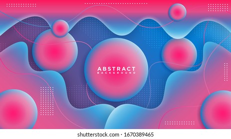 Blue Pink Abstract Background Fluid Shape Stock Vector (Royalty Free ...