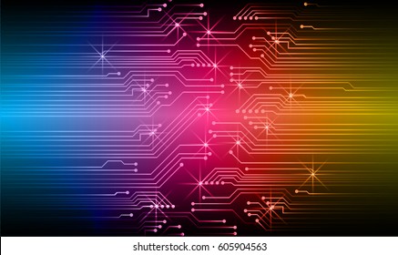 Blue Pink Yellow Cyber Security Concept Stock Vector (Royalty Free ...