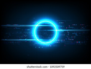 Blue Pixel Circle Digital Abstract Technology Stock Vector (Royalty ...
