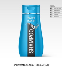 Raster Version Blue Bottle Shampoo Isolated Stock Illustration 674541700