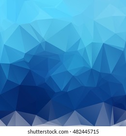 Blue Polygonal Mosaic Background Creative Design Stock Vector (Royalty ...