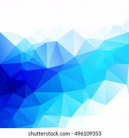 Blue Polygonal Mosaic Background Creative Design Stock Vector (Royalty ...