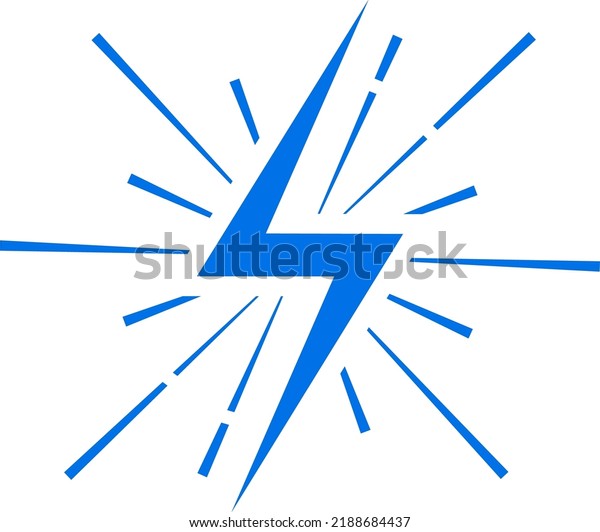 Blue Power Symbol Flash Icon Fast Stock Vector (Royalty Free ...