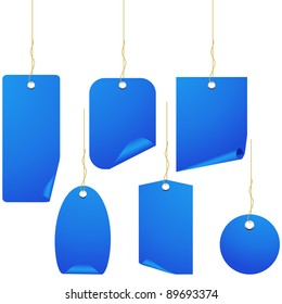 Blue Price Tag Setvector Stock Vector (Royalty Free) 89693374 ...
