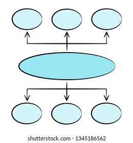 Blue Process Diagram Hierarchy Chart Presentation Stock Vector (Royalty ...