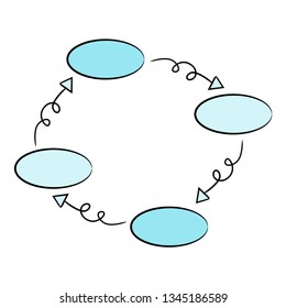 Blue Process Diagram Hierarchy Chart Presentation: เวกเตอร์สต็อก (ปลอด ...