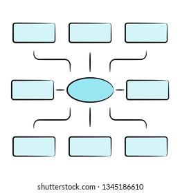 Blue Process Diagram Hierarchy Chart Presentation Stock Vector (Royalty ...